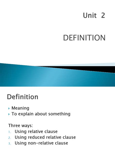 unit 2 definition pdf