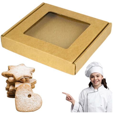 Pudełko na pierniki z okienkiem 15x15x2 5 cm 50 szt 50 szt