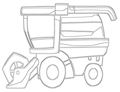Kombajn Traktor Coloriage Demolition Dzieci Tracteur Wydruku