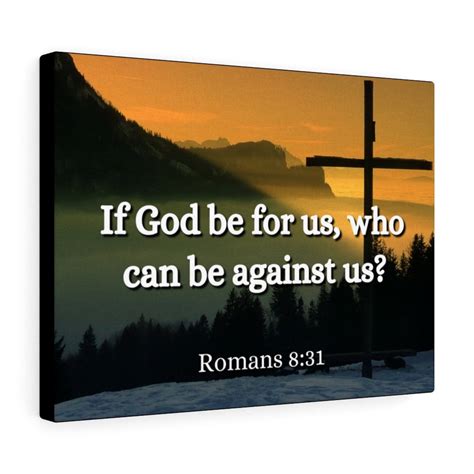 Scripture Walls Be For Us Romanss 8 31 Bible Verse Canvas Christian