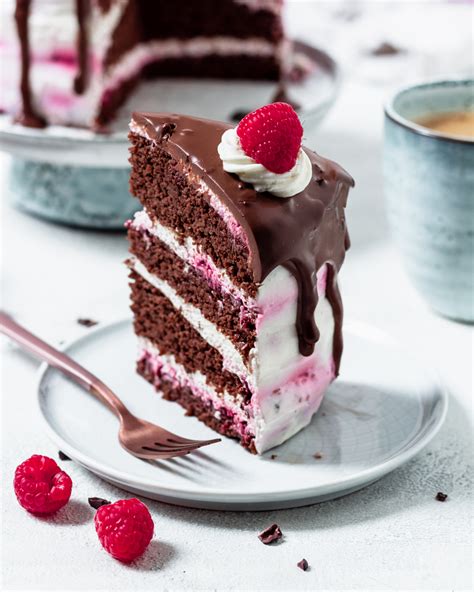 Kalorienarme Schoko Himbeer Sahne Torte Leicht Und Lecker