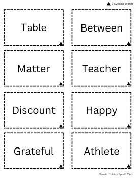 Multisyllable Word Cards Decoding Fluency Practice Tpt