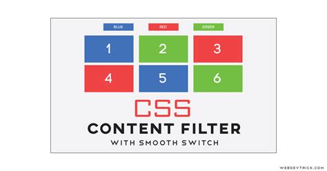 Pure CSS Content Filter With Smooth Switch HTML CSS Category Filter