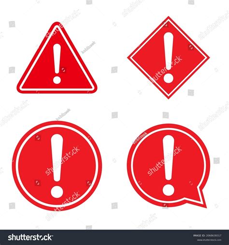 Set Hazard Warning Warn Symbol Vector Stock Vector Royalty Free