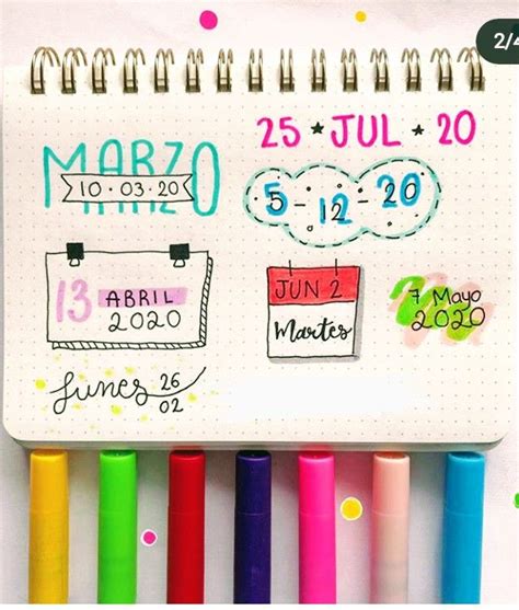 Fechas Bonitas Libreta De Apuntes Tutorial De Letras Titulos