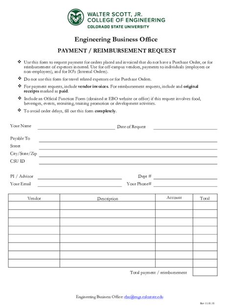 Fillable Online Reimbursement Request Form Letter TemplatesWord