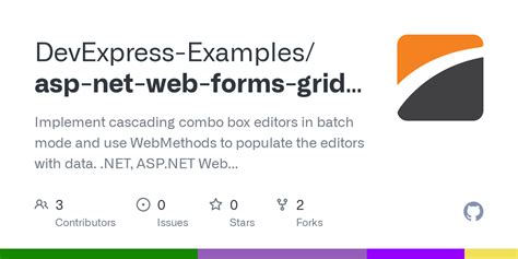 github devexpress examples asp net web forms grid use webmethods to implement cascading combo