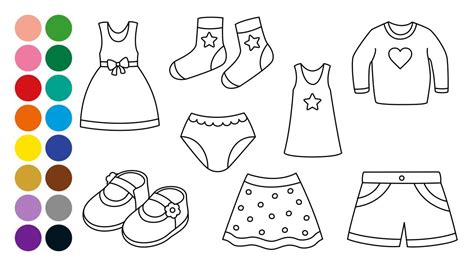 Ropa Para Ni As Aprender A Dibujar Y Colorear Para Ni Os Dibujos Para