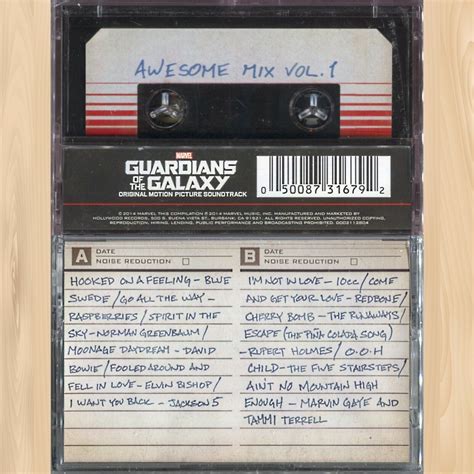 GUARDIANS OF THE GALAXY Awesome Mix Vol 1 SOUNDTRACK Cassette Tape