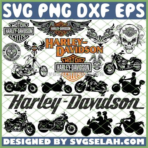 Harley Davidson SVG Bundle PNG DXF EPS Design Cut Files Image