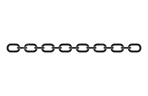 Vector Illustration Of A Single Black Chain Link Icon Isolated On A