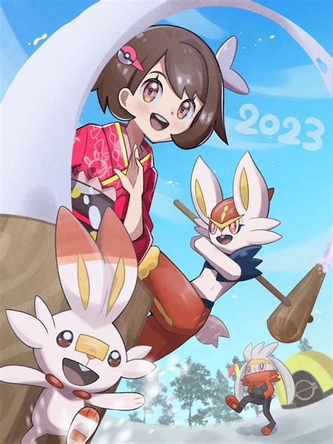 Gloria Scorbunny Cinderace And Raboot Pokemon And 2 More Drawn By
