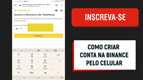 Como Criar Conta Na Binance Pelo Celular Passo A Passo Youtube