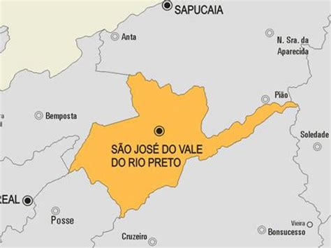São José do Vale do Rio Preto município map Mapa de São José do Vale