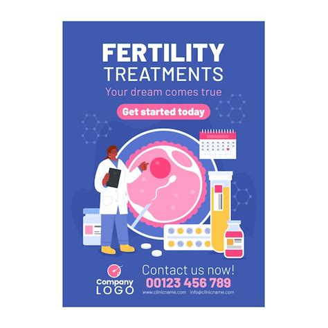 Free Vector Fertility Clinic Template Design