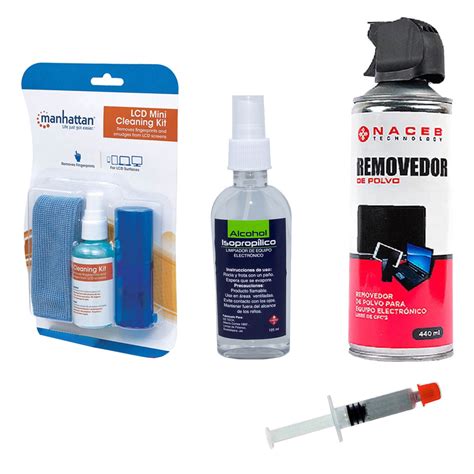 Kit De Limpieza Pro Para PC Aire Comprimido Alcohol Isopropilico