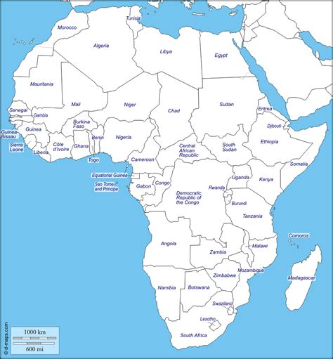 Map Of Africa Without Labels