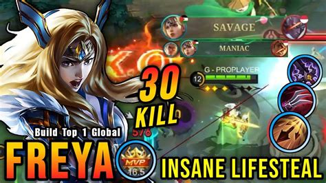 30 Kills SAVAGE Freya Crazy LifeSteal With Brutal Damage Build