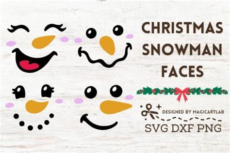 Snowman Face Svg Christmas Snowman Svg Graphic By Magicartlab