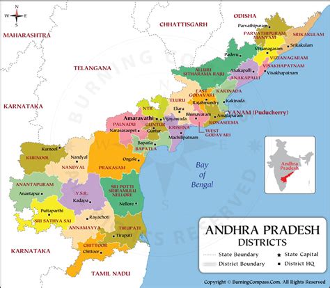 Andhra Pradesh District Map HD
