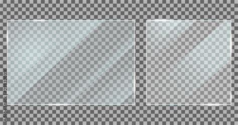 Glass With Reflection Effect In Mockup Style Acrylic And Glass Texture