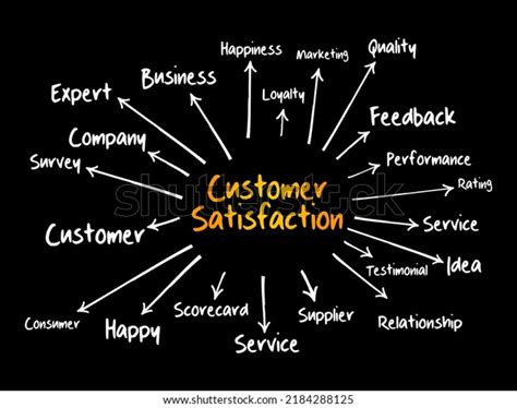 Customer Satisfaction Mind Map Flowchart Business ภาพประกอบสตอก