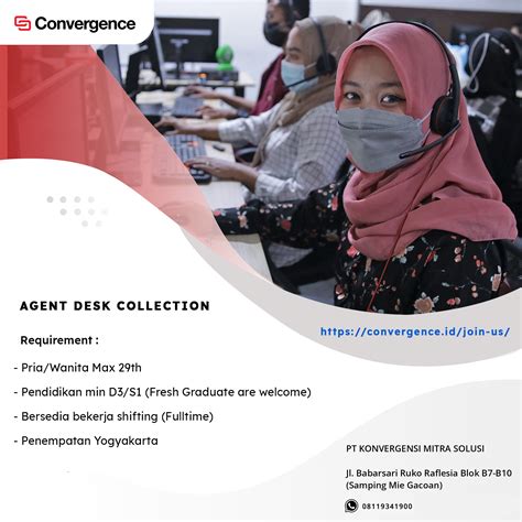 Lowongan Kerja Agent Desk Collection Agent Customer Service Agent