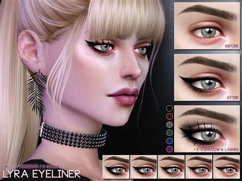 Eyeliner In 30 Versions Found In TSR Category Sims 4 Female Eyeliner