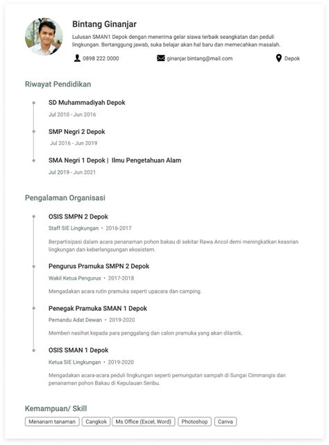 Cara Membuat Cv Untuk Lulusan Sma Gethired