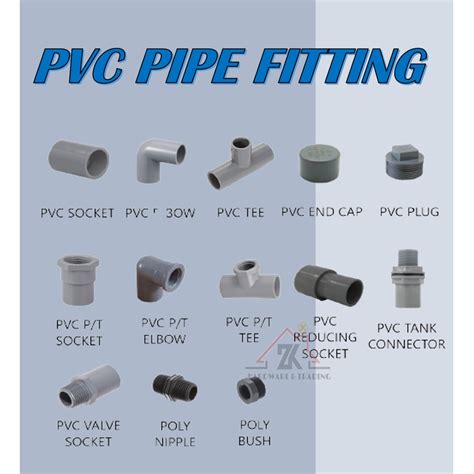PVC Pipe Fitting Connector Socket Elbow Tee Valve Socket Plug End Cap