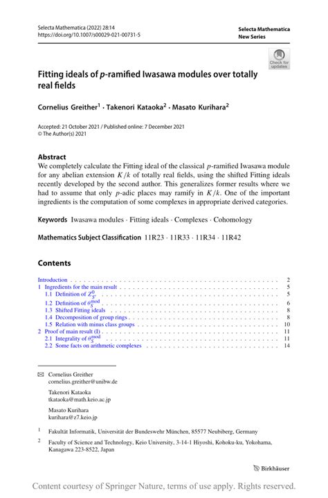 pdf fitting ideals of p ramified iwasawa modules over totally real fields