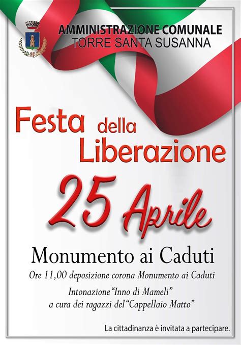 25 Aprile 2024 79 Anniversario Della Liberazione Comune Di Torre