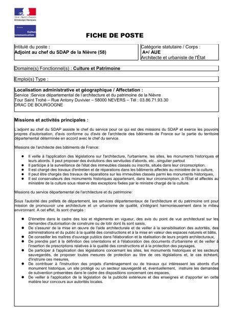 Fiche De Poste Maitresse Maison Convention 66 Ventana Blog