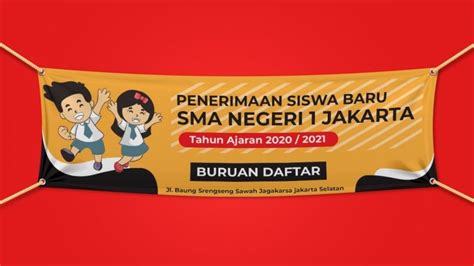 Contoh Desain Baliho Penerimaan Siswa Baru 1 Contoh Baliho Ppdb Smp