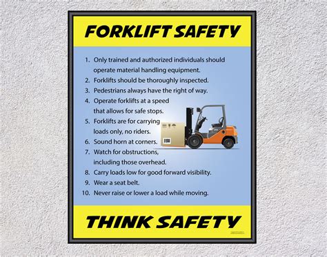 Forklift Safety Poster Simple Safety Rules That May Save