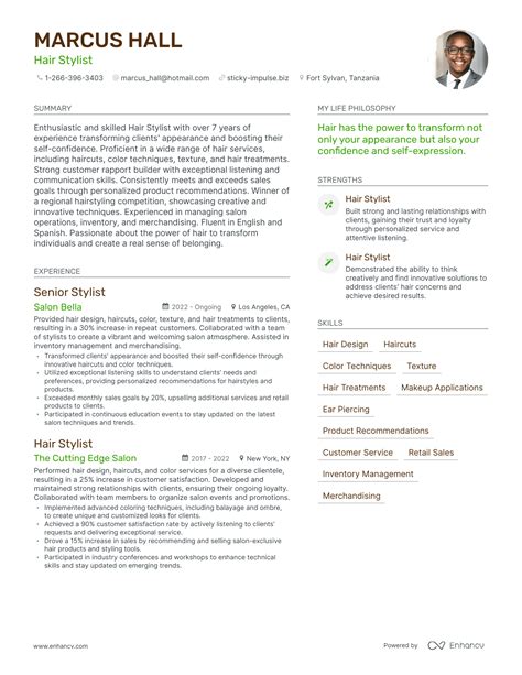 3 Successful Hair Stylist Resume Examples And Writing Tips For 2024
