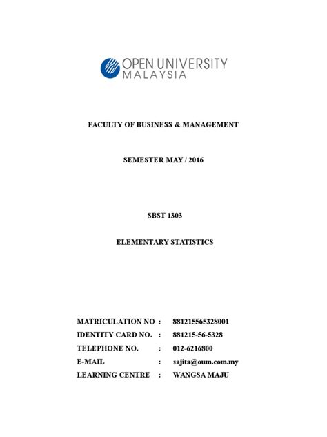 assignment answer1 pdf statistical analysis teaching mathematics