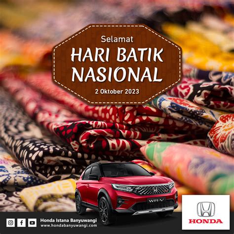 Hari Batik Nasional 2023 Honda Istana Banyuwangi Dealer Showroom