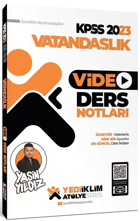 Yediiklim Yayınları 2023 KPSS Atölye Serisi Vatandaşlık Video Ders