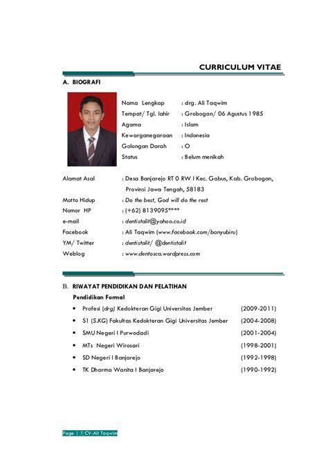 Contoh CV Dokter Lengkap Dokter Umum Dokter Spesialis 46 OFF