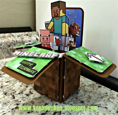 Minecraft Printable Birthday Card