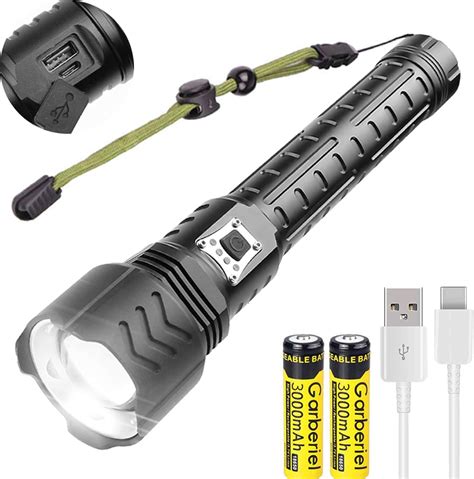 WholeFire XHP90 Lampe De Poche LED Ultra Puissante 12000 Lumens 5