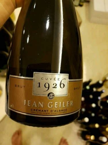 Jean Geiler Crémant d Alsace Cuvée 1926 Brut Vivino US