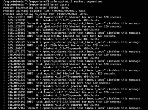 errors when running bench update install update discuss frappe erpnext