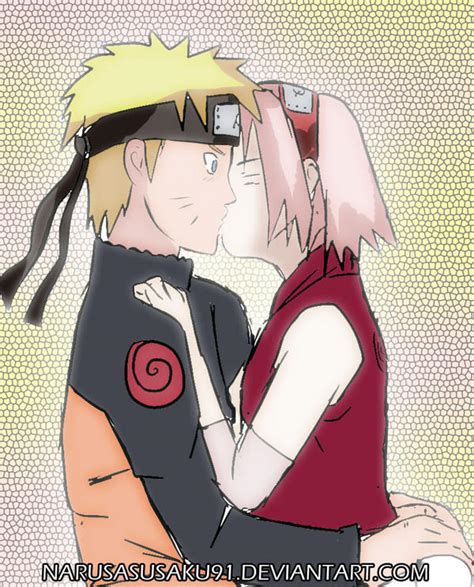 NaruSaku Kiss 1 Naruto Uzumaki And Sakura Haruno By Kwon9106 On