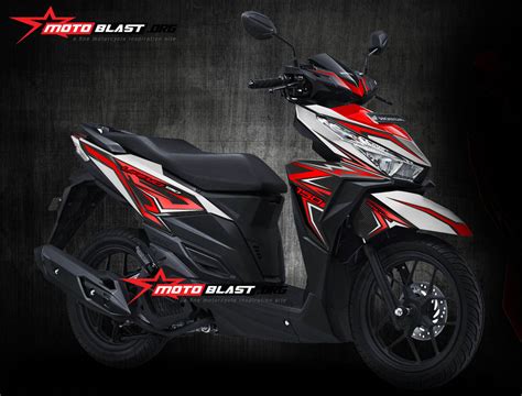 Modifikasi Motor Matic Terbaru Striping Honda Vario Esp White