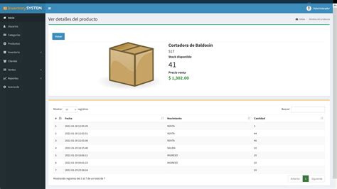 sistema inventario php mvc baulphp