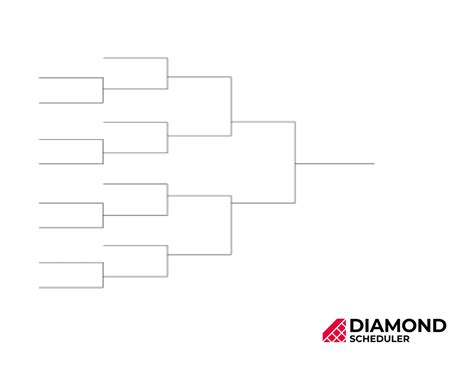 Team Single Elimination Bracket Printable Diamond Scheduler