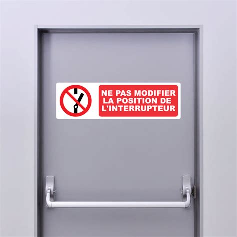 Autocollant Panneau Interdit De Toucher L Interrupteur Zone