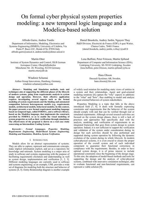 pdf on formal cyber physical system properties modeling a new temporal logic language and a